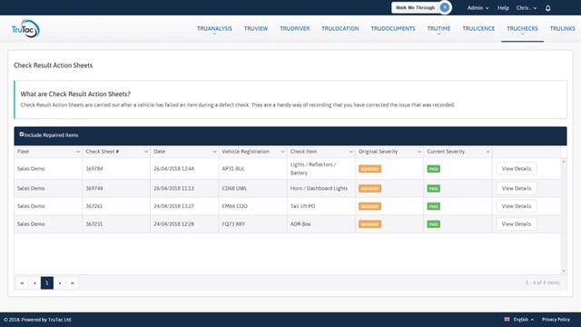 TruChecks is a mobile system for drivers to complete daily walk around ...