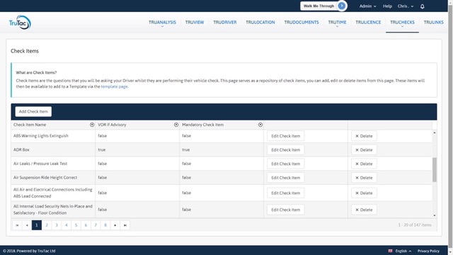 TruChecks is a mobile system for drivers to complete daily walk around ...