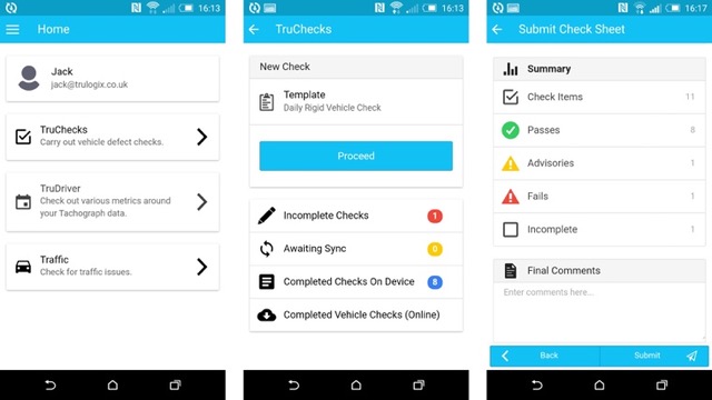TruChecks is a mobile system for drivers to complete daily walk around ...