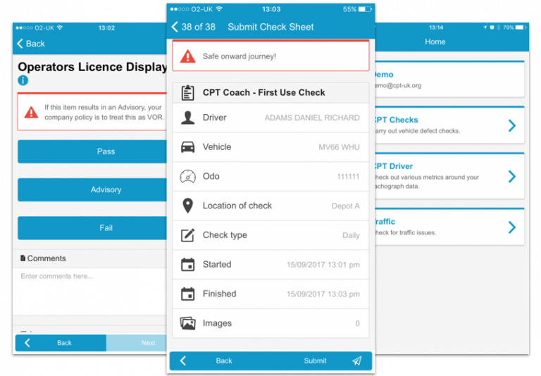 CPT Daily Checks - Vehicle Checking App for first use and daily checks