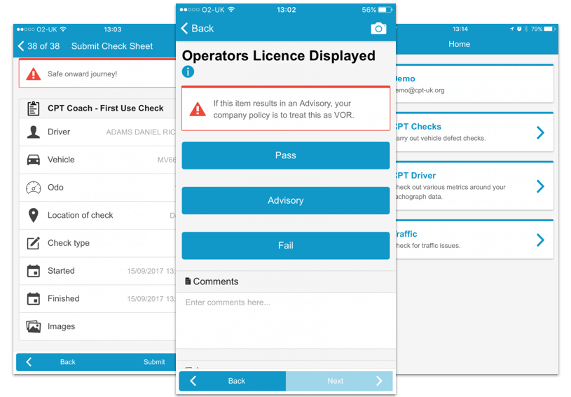 CPT Daily Checks - Vehicle Checking App for first use and daily checks