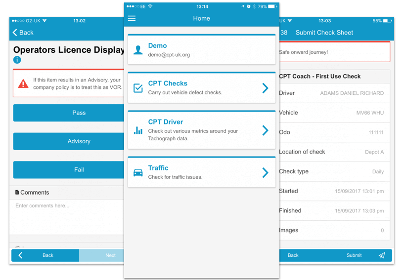 CPT Daily Checks - Vehicle Checking App for first use and daily checks