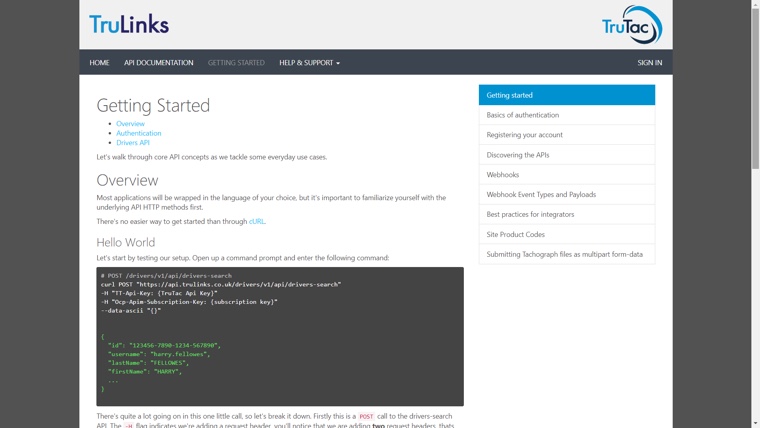 TruLinks is a comprehensive API suite allowing developer access to key ...