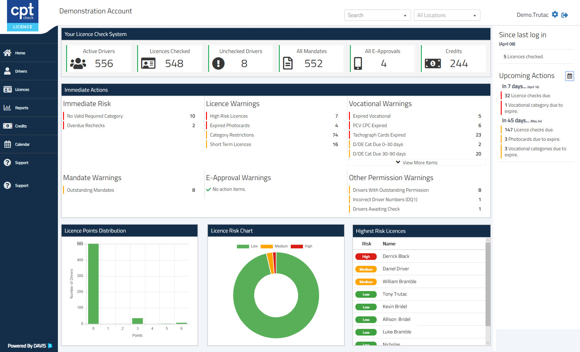 CPT Licence Check - Fully integrated driving licence check system