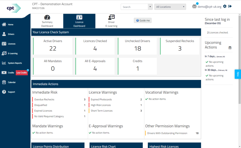 CPT Licence Check - Fully integrated driving licence check system