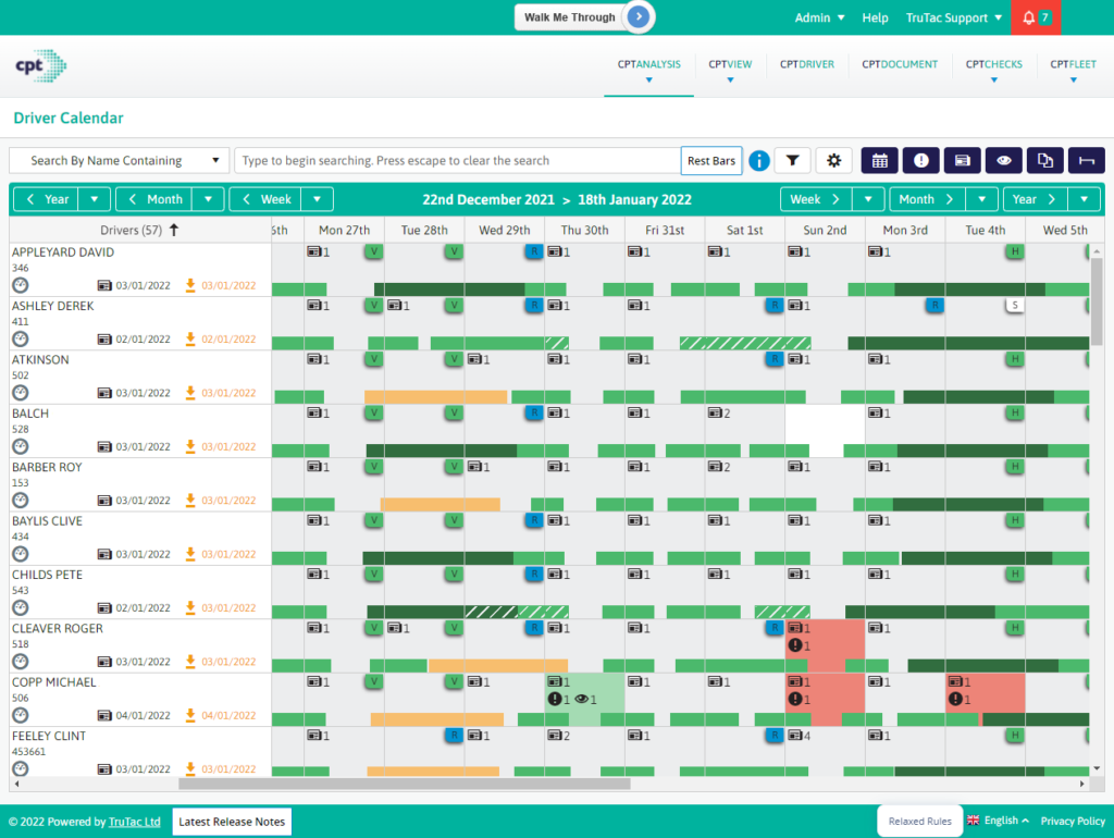 CPT Tacho Analysis - Tachograph and Compliance Software